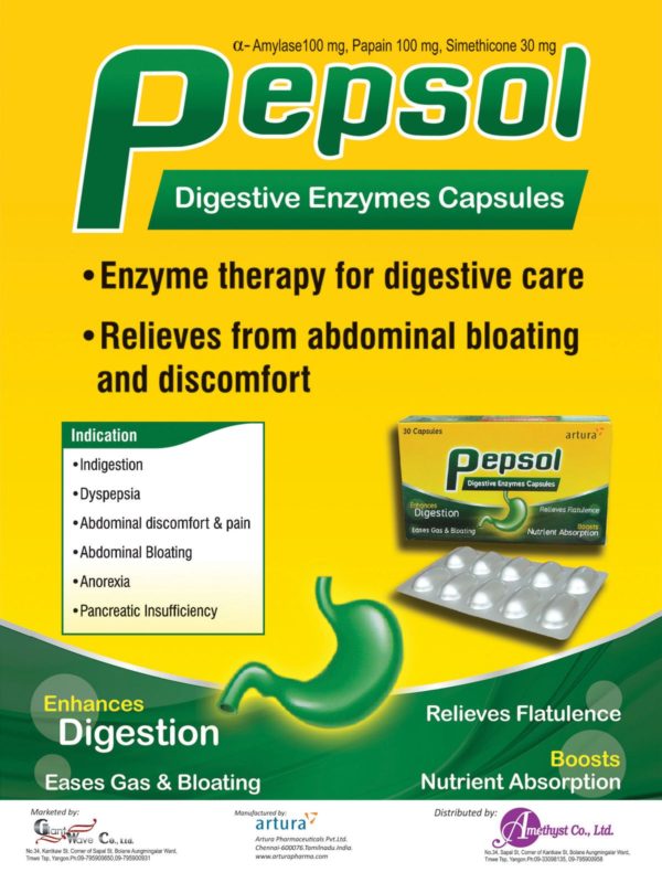 Pepsol (Digestive Enzymes Capsule) – Giant Wave Pharma